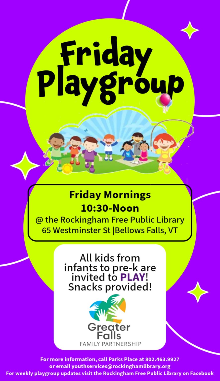 Friday Fun Day Summer Playgroup – Rockingham Free Public Library